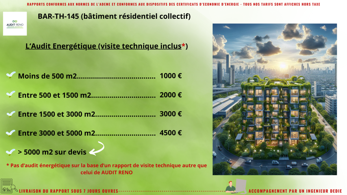 Tarifs audit énergétique BAR-TH-145 - audit copropriété - batiment ...
